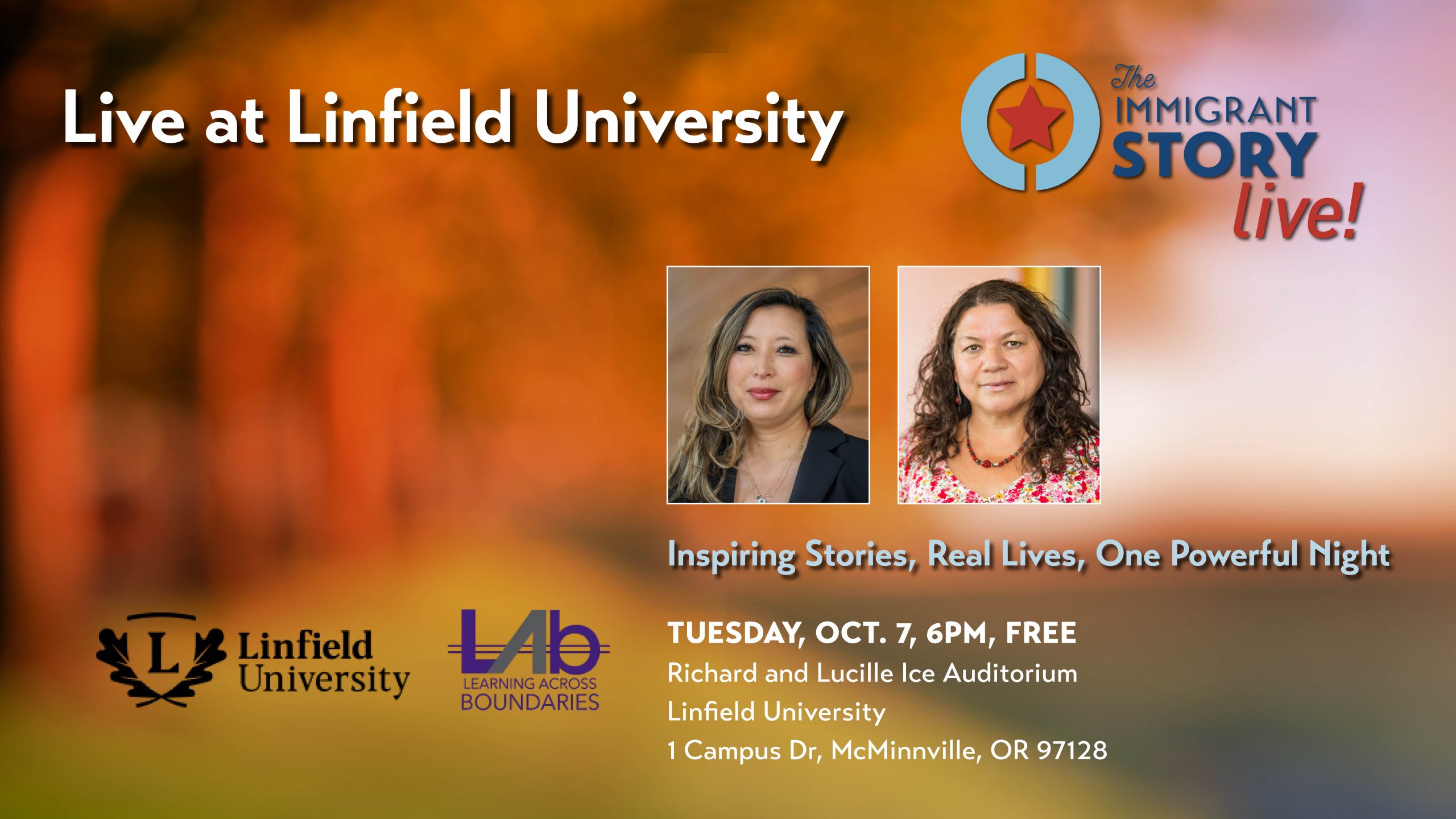 Live at Linfield University | The Immigrant Story